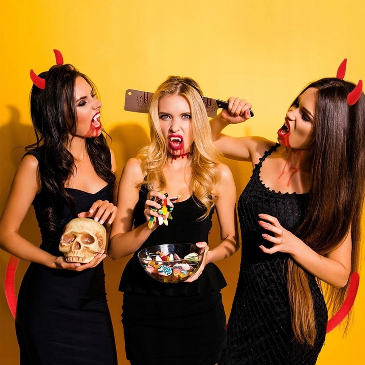 Set dracusor, Zola®, pentru adulti, 4 piese, coarne, coada, papion si ...