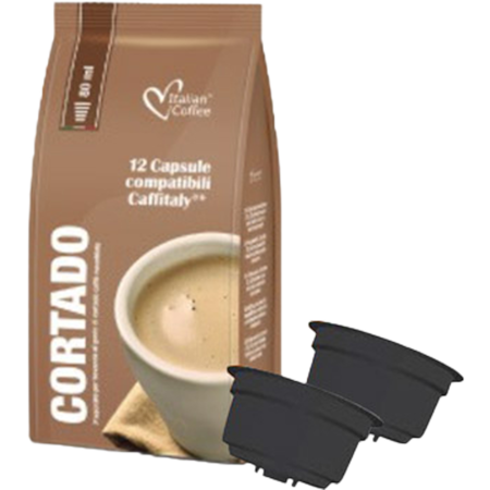 Set 12 capsule Cortado, compatibile Cafissimo/Caffitaly/Beanz, Italian Coffee - eMAG.ro