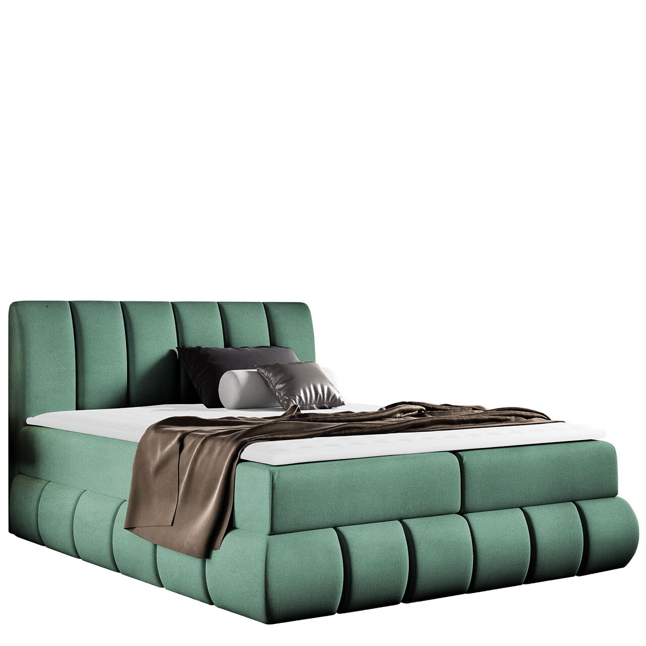 Pat matrimonial Evolito cu saltea, MIRJAN 24, 200x200 cm, menta - eMAG.ro