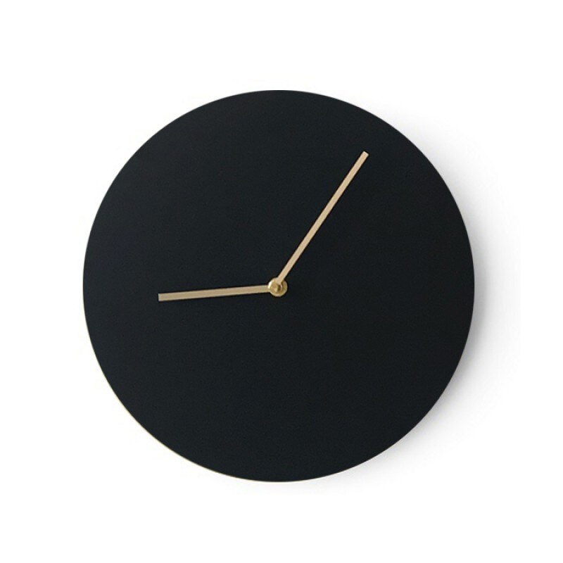 Ceas minimalist negru din metal, 30 x 30 cm - eMAG.ro