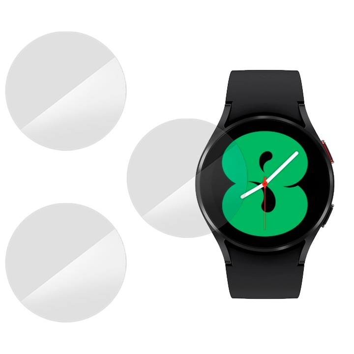 Set 3 folii SILKASE pentru Samsung Galaxy Watch4 40mm, silicon ...