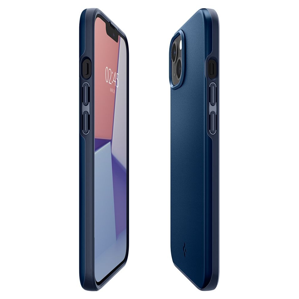 Калъф Spigen Thin Fit за Apple iPhone 13, Navy Blue - eMAG.bg