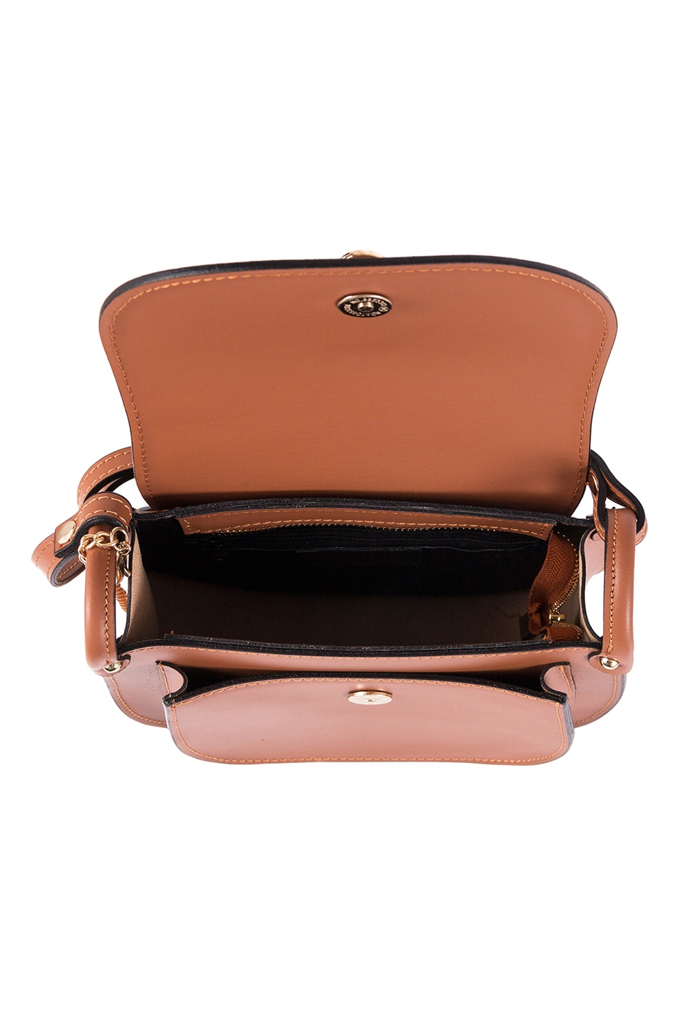 Mia Tomazzi, Farsaglia keresztpántos bőrtáska elöl bojtokkal ...