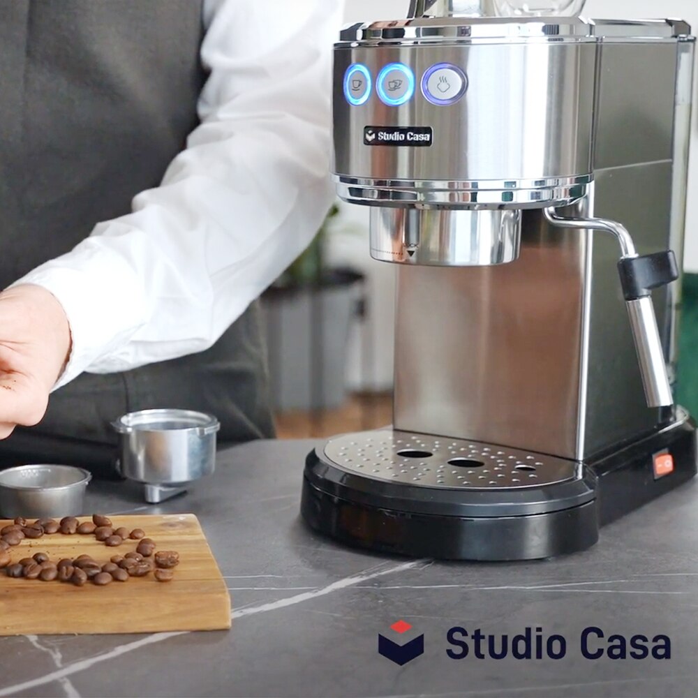 Espressor manual cu pompa Studio Casa Senso SC2132, design slim, 15 bar ...