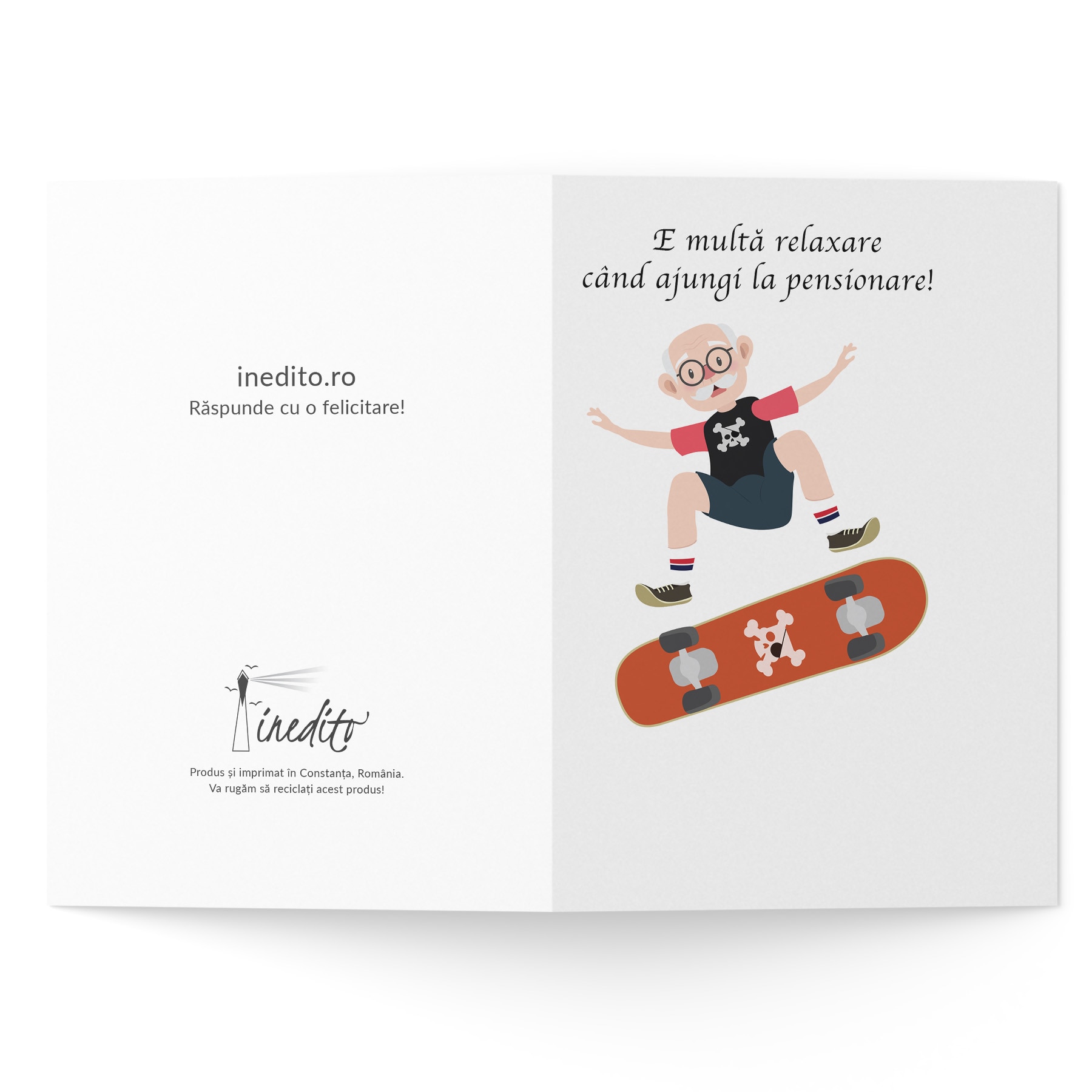 Felicitare 100% reciclata cu plic, hartie texturata premium ...