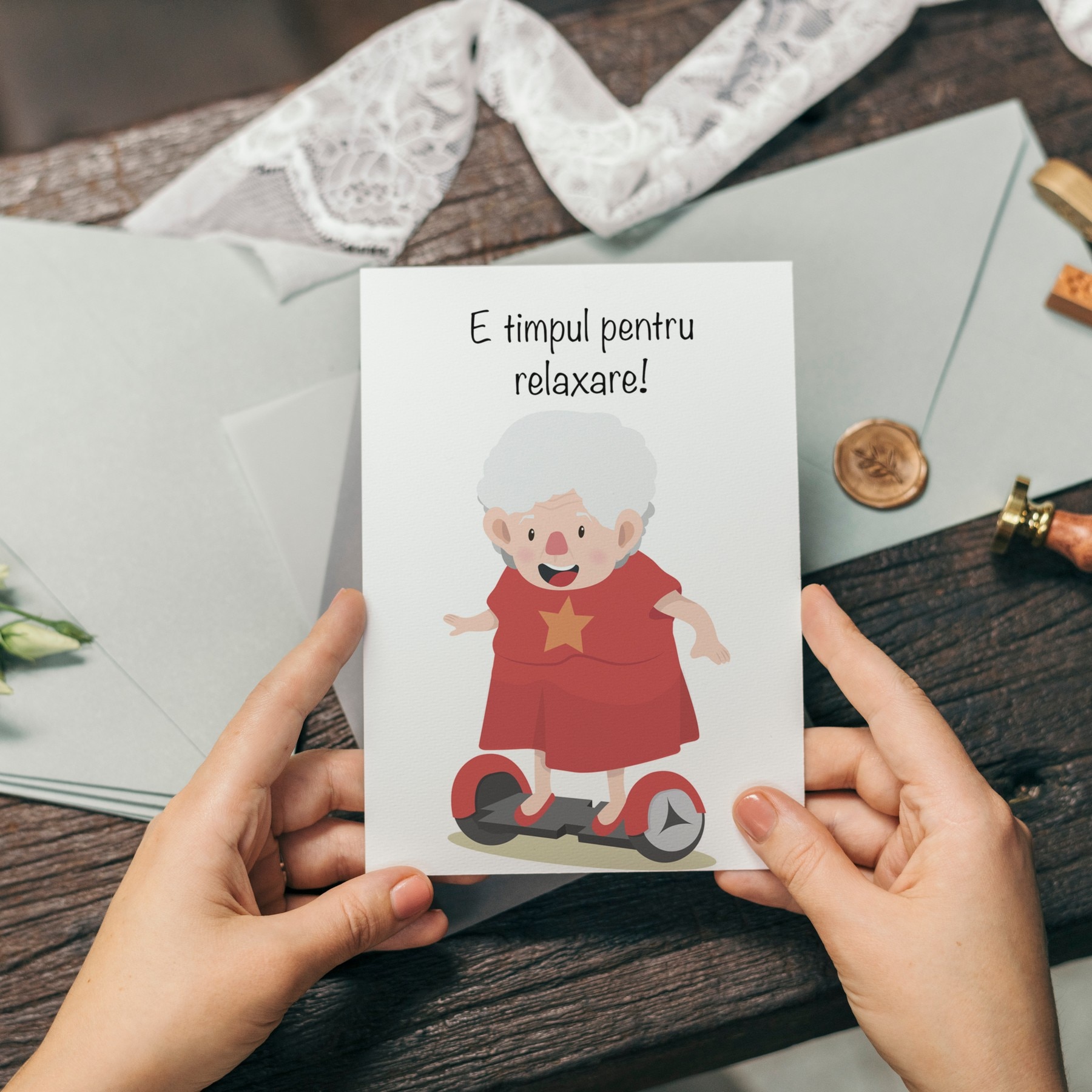 Felicitare 100% reciclata cu plic, hartie texturata premium ...