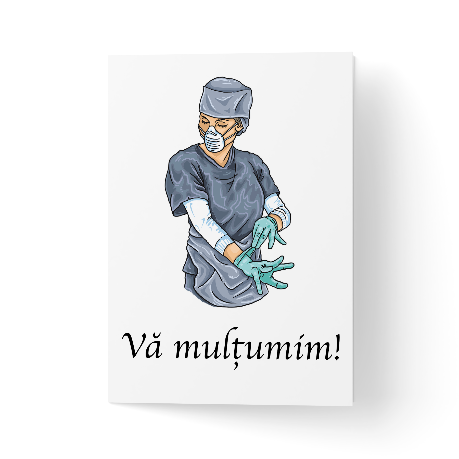 Felicitare 100% reciclata cu plic, hartie texturata premium - multumiri ...