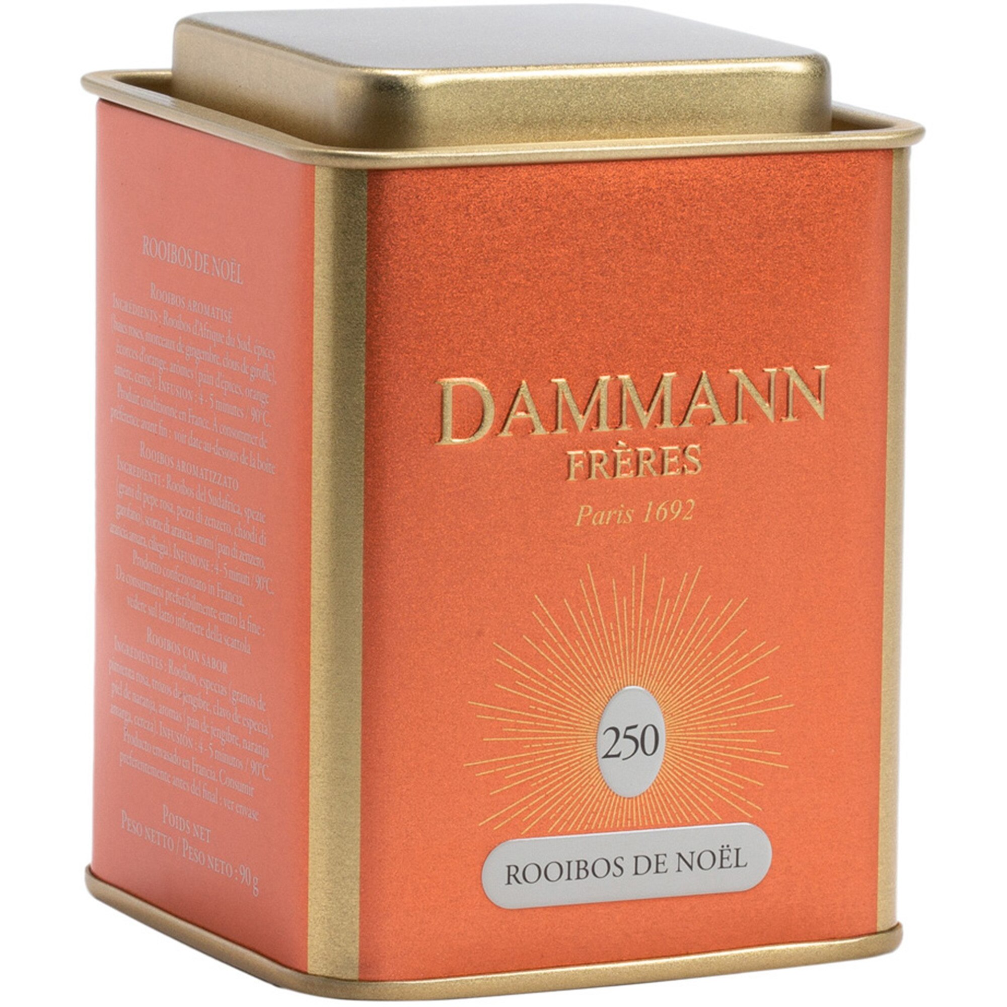 Cutie cadou cu ceai rooibos aromatizat Dammann, Rooibos de Noel, 90 g ...