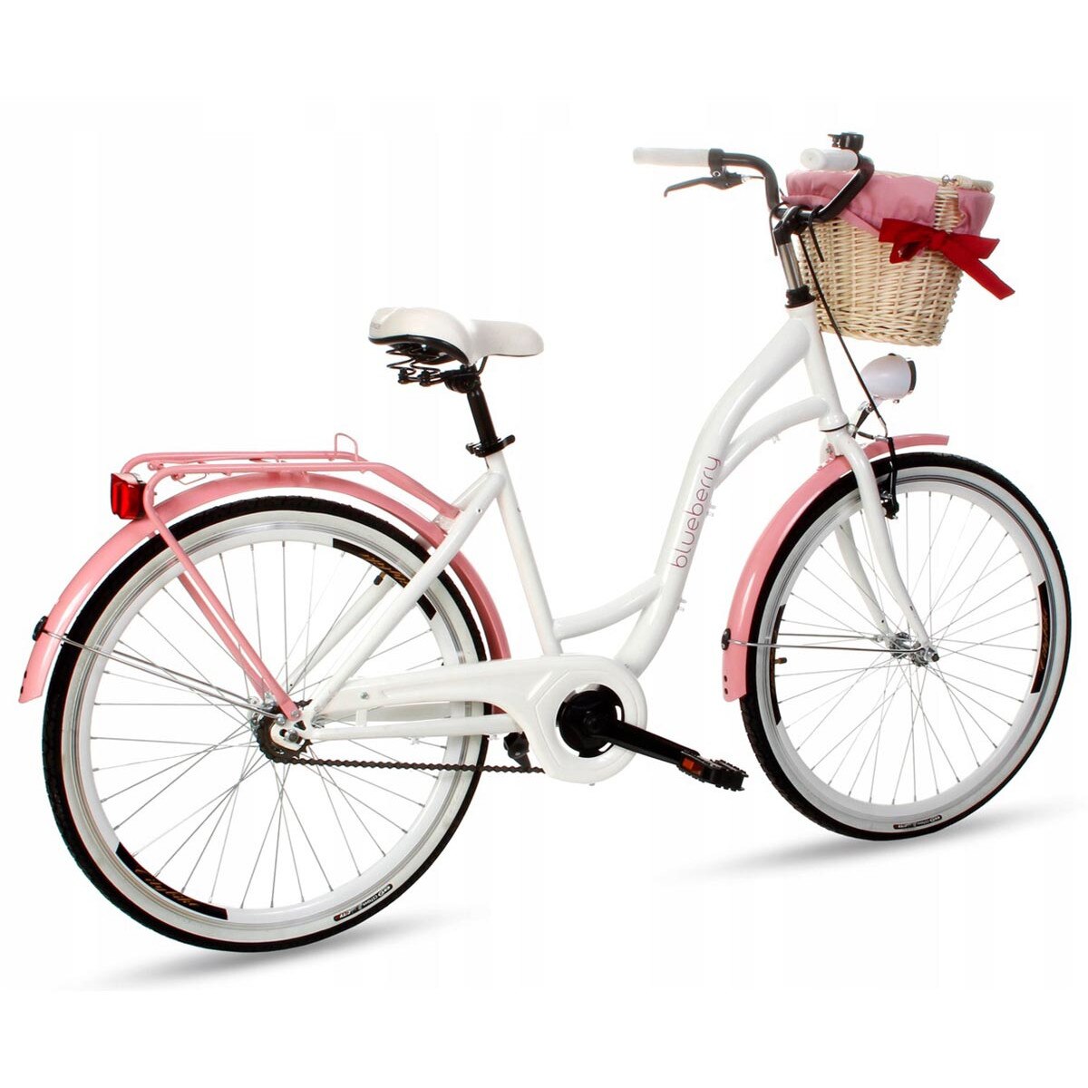 Bicicleta Vintage cu cos, Goetze, BB26_BialyRoz_WBWOtel, 26 Inch, Alb ...