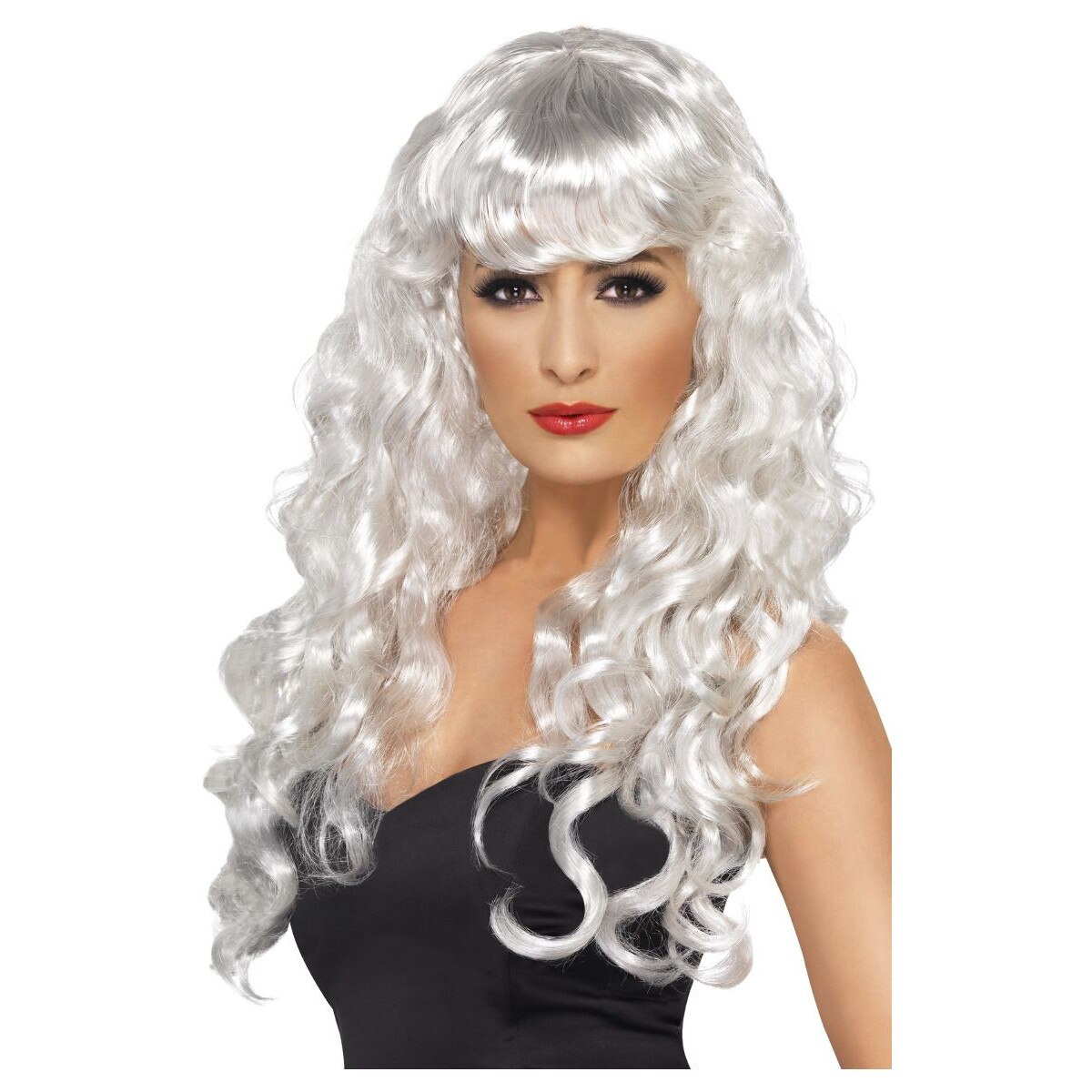 Peruca ondulata alba sirena - eMAG.ro
