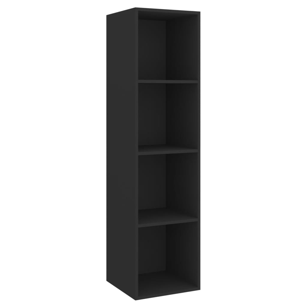 Dulap TV montat pe perete Moderna, negru, Pentru sufragerie, 37x37x1425 ...