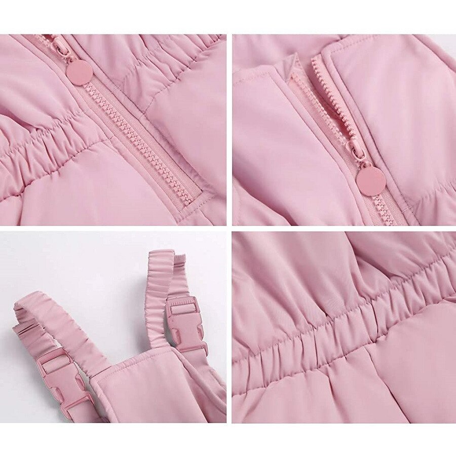 Set fas copii Geaca si Salopeta,Varsta 2 ani,Marime 90 Cm,Roz Pal - eMAG.ro