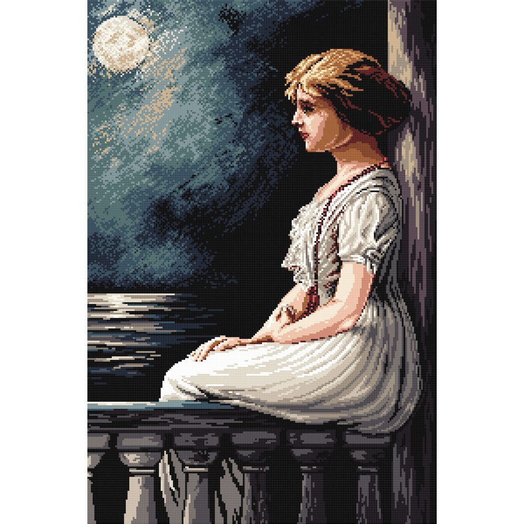 Goblen Visare, Hudemas, kit cu diagrama alb-negru, cu fire mouline ...