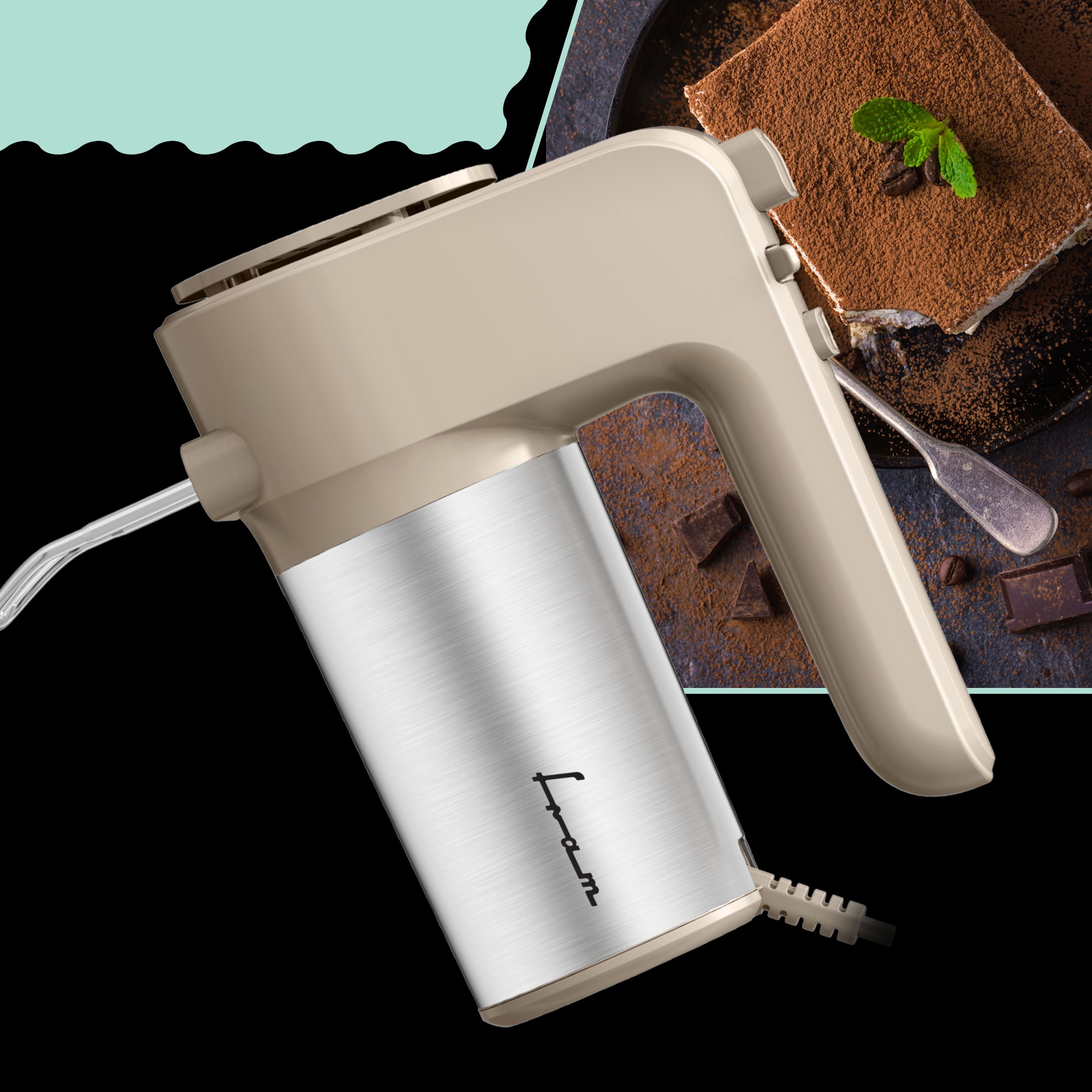 Mixer de mana FRAM FHM-400CR, 400W, 6 viteze + Turbo, Crem - eMAG.ro