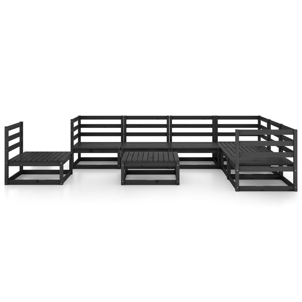 Set mobilier de gradina vidaXL, Lemn, Negru,43.46 kg - eMAG.ro