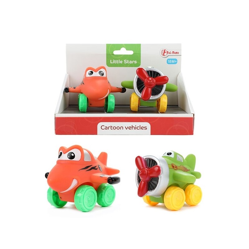 Set 2 avioane Cartoon din plastic, Toi-Toys - eMAG.ro