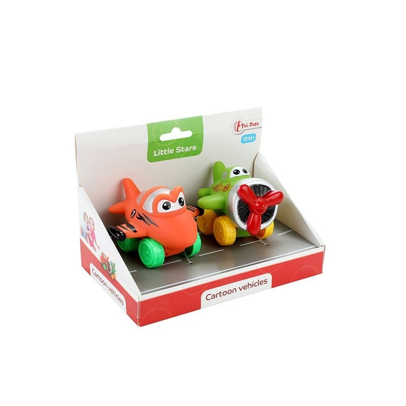 Set 2 avioane Cartoon din plastic, Toi-Toys - eMAG.ro
