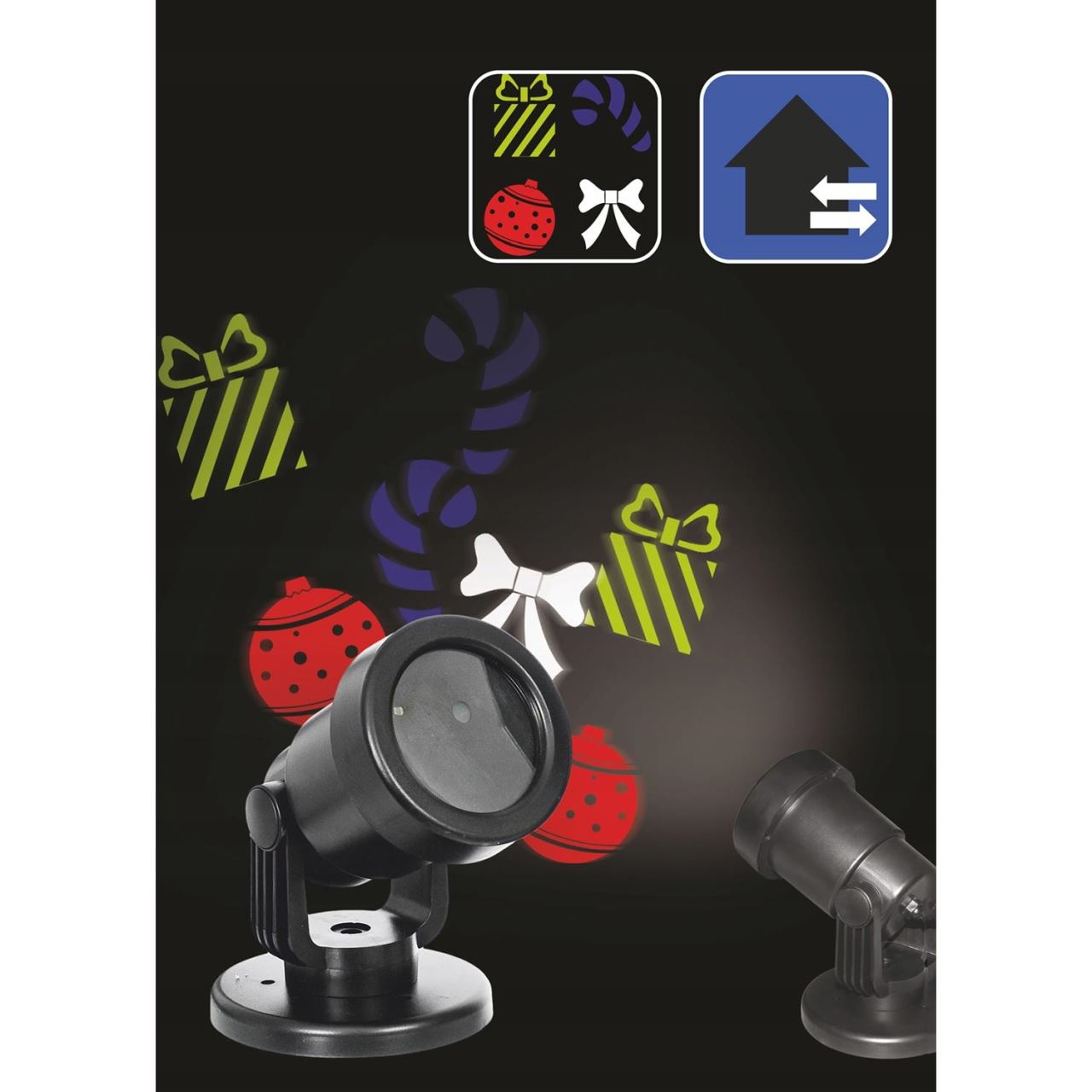 Proiector laser, LED, tema Craciun, 2 moduri, IP44 - eMAG.ro