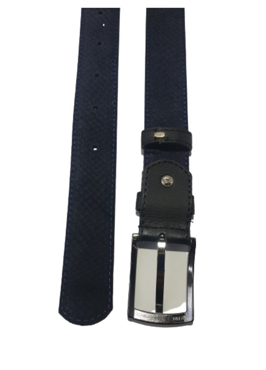 Curea de barbati piele naturala, negru mat, cu cusatura simpla, latime ...