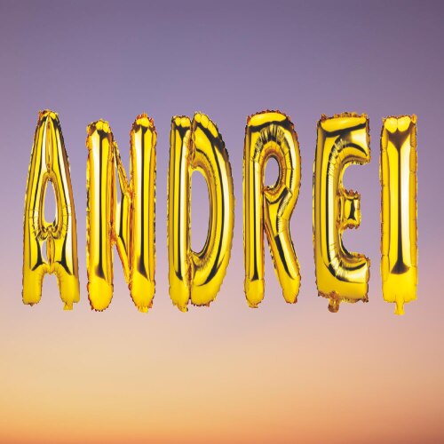 Set Baloane Litere Nume Andrei, Auriu, 40Cm - eMAG.ro