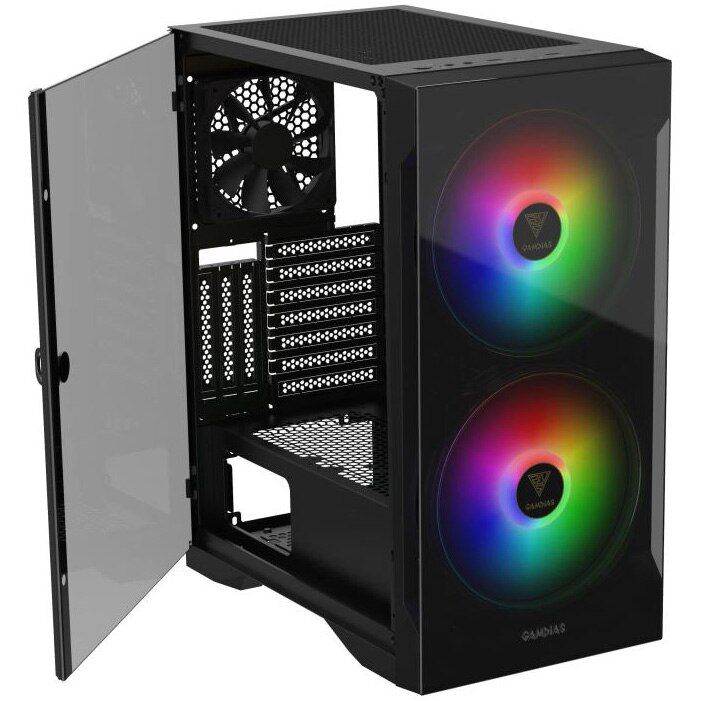Carcasa Gamdias Apollo E2 Elite, Mid-Tower, fara sursa, ATX, Black ...