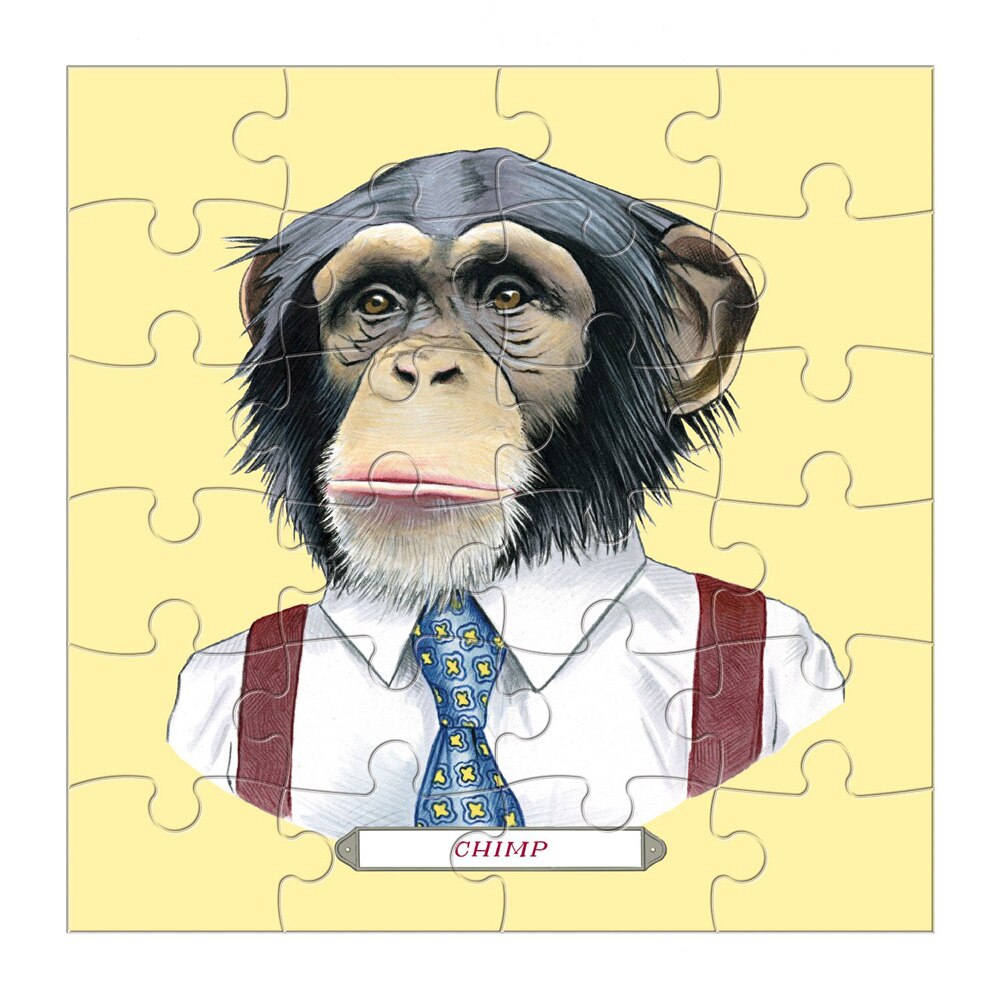 Комплект дървени пъзели Chippo Galison Animal 5355484 2-68, 6 ...