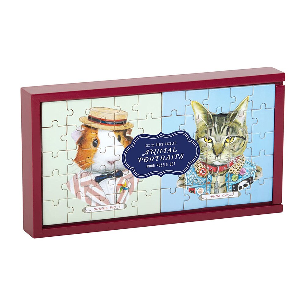 Комплект дървени пъзели Chippo Galison Animal 5355484 2-68, 6 ...