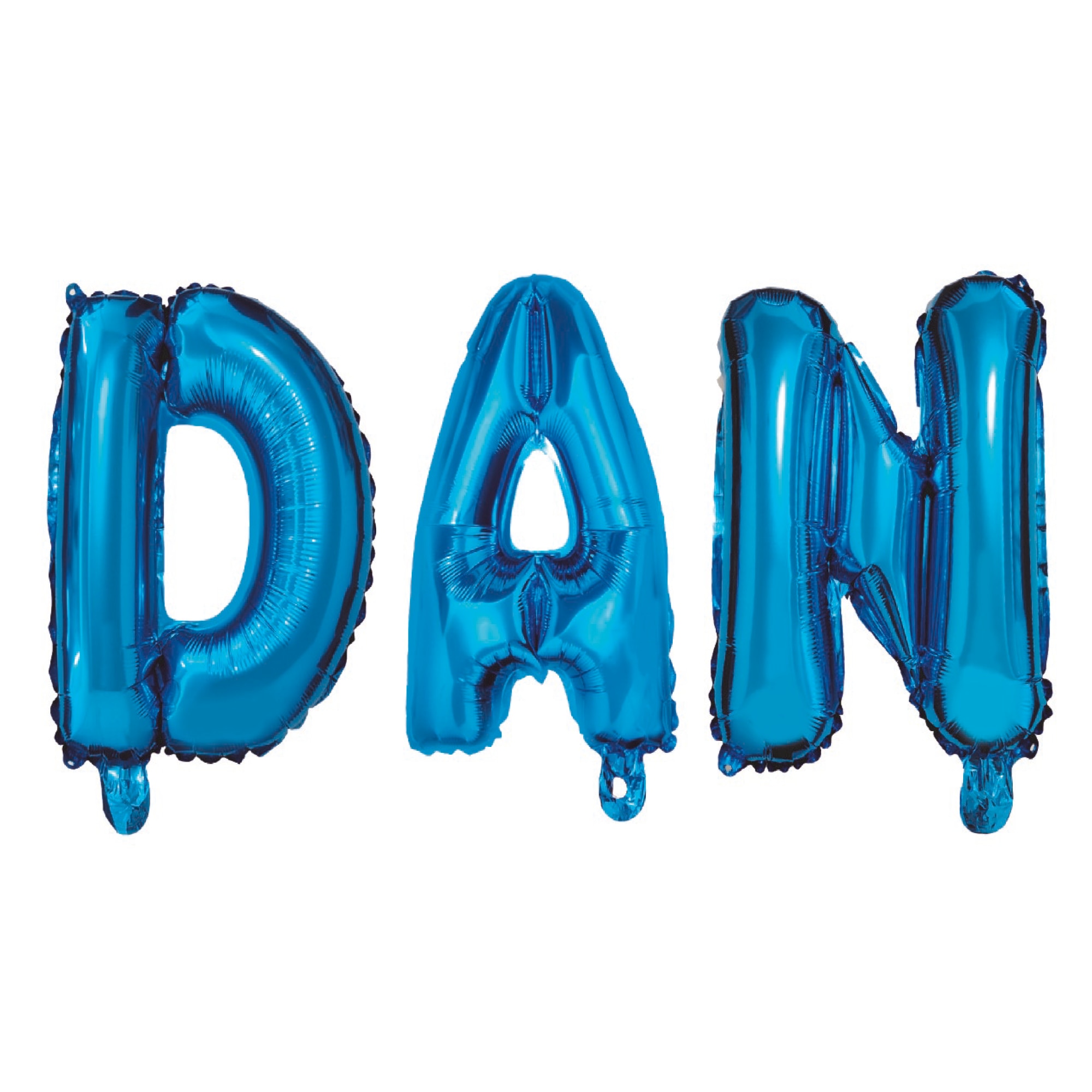 Комплект балони Dan Name Letter, син, 40 см - eMAG.bg