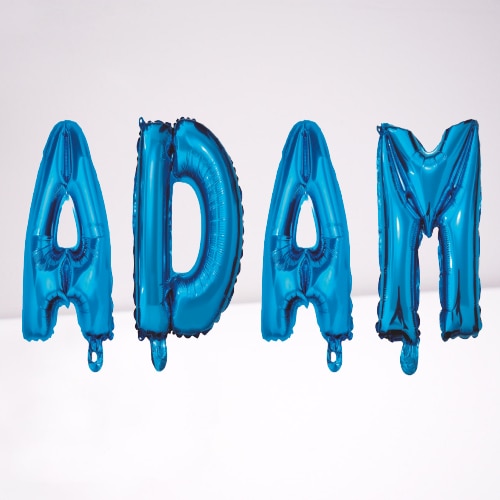 Set Baloane Litere Nume Adam, Albastru, 40Cm - eMAG.ro