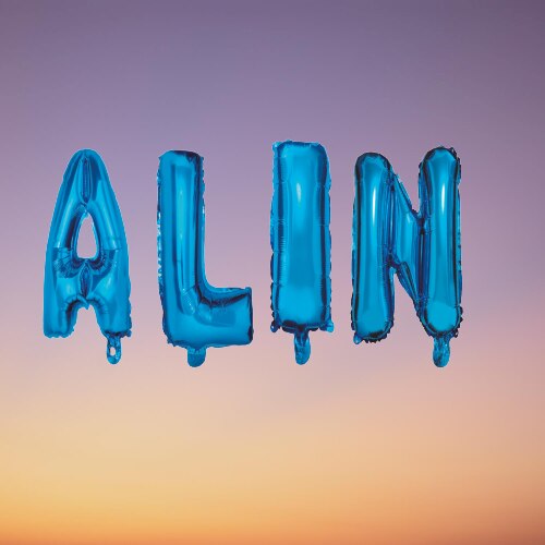 Комплект балон Alin Name, син, 40 см - eMAG.bg
