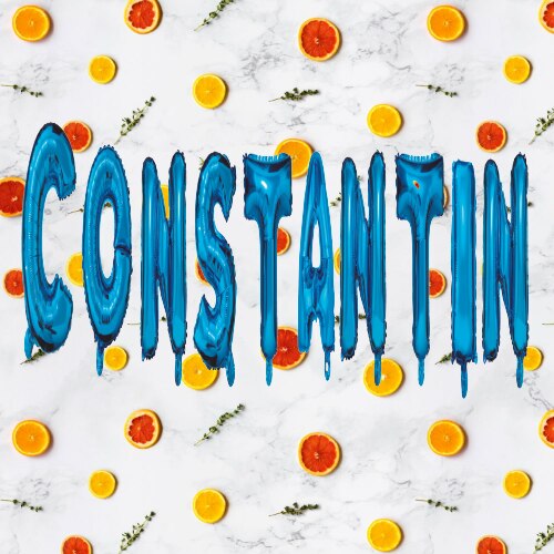 Комплект балони Constantin Name Letters, син, 40 см - eMAG.bg