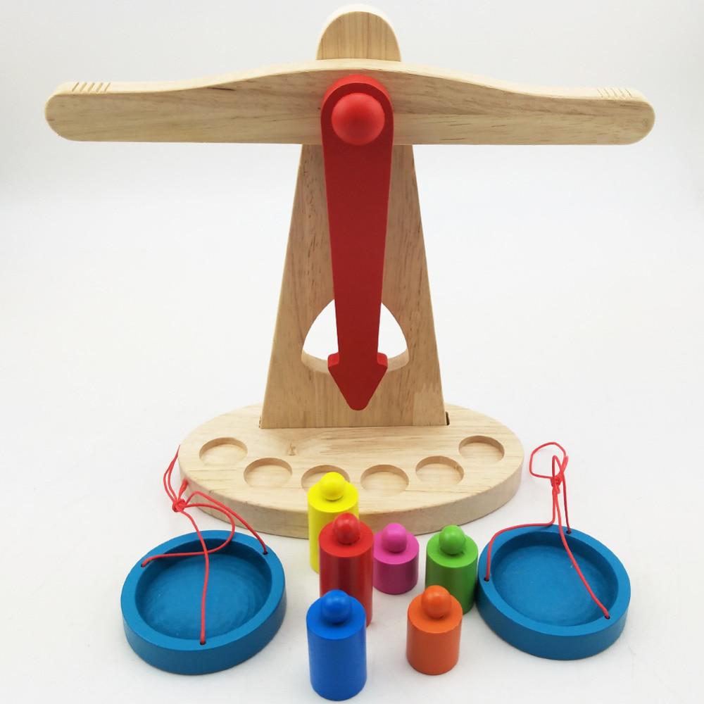 Balanta cu talere si greutati din lemn ecologic PlayScale AKU®, jucarie ...