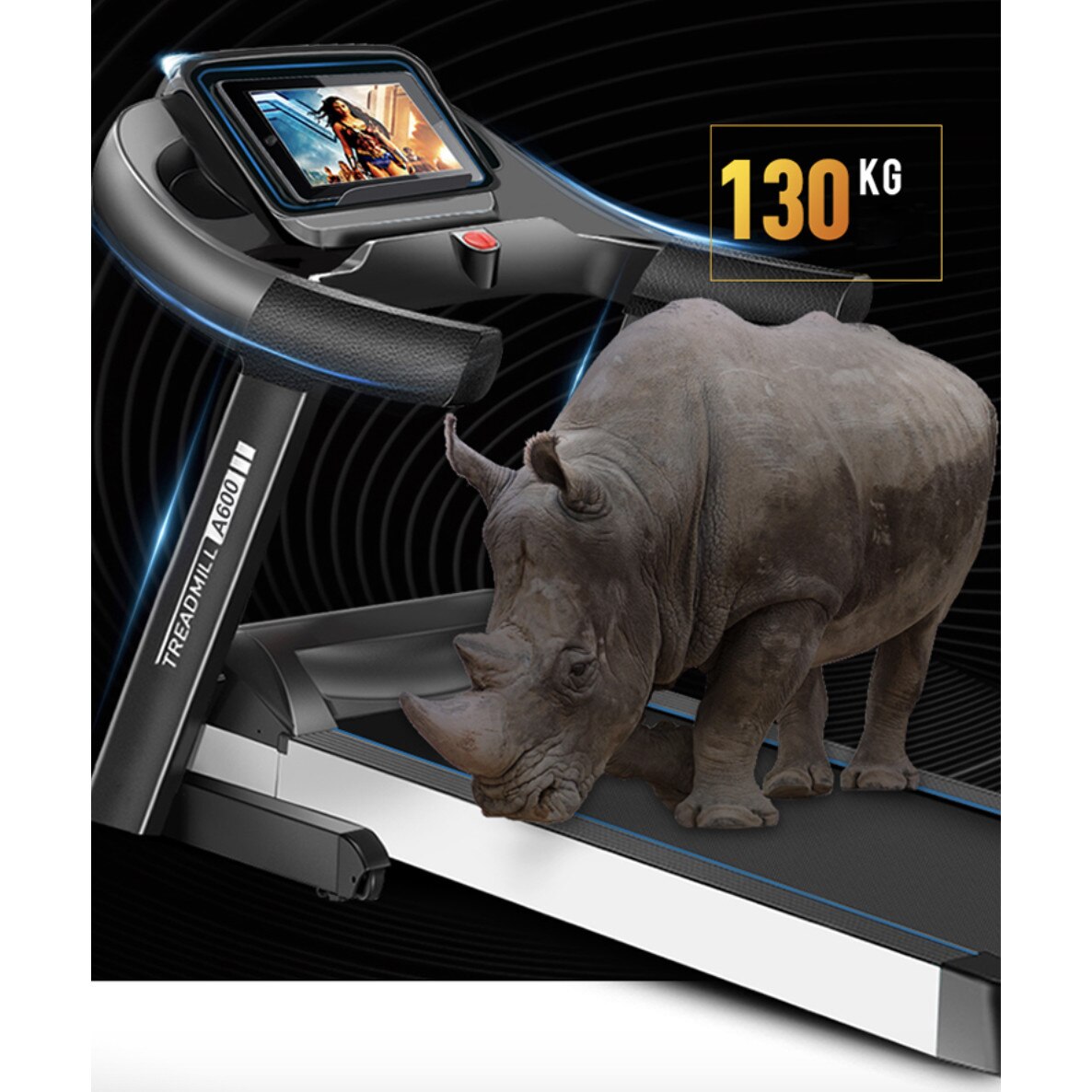 Banda de Alergare GIGANT Electrica AKU, cu Motor 3.5 hp, Pliabila cu ...