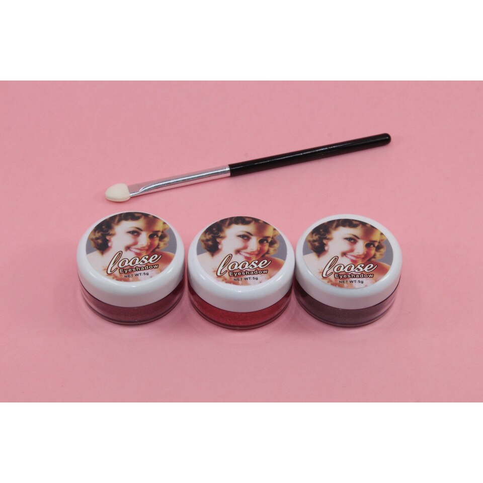 Комплект пигменти за очи Karite, 3 броя, Включена четка, 02 - eMAG.bg