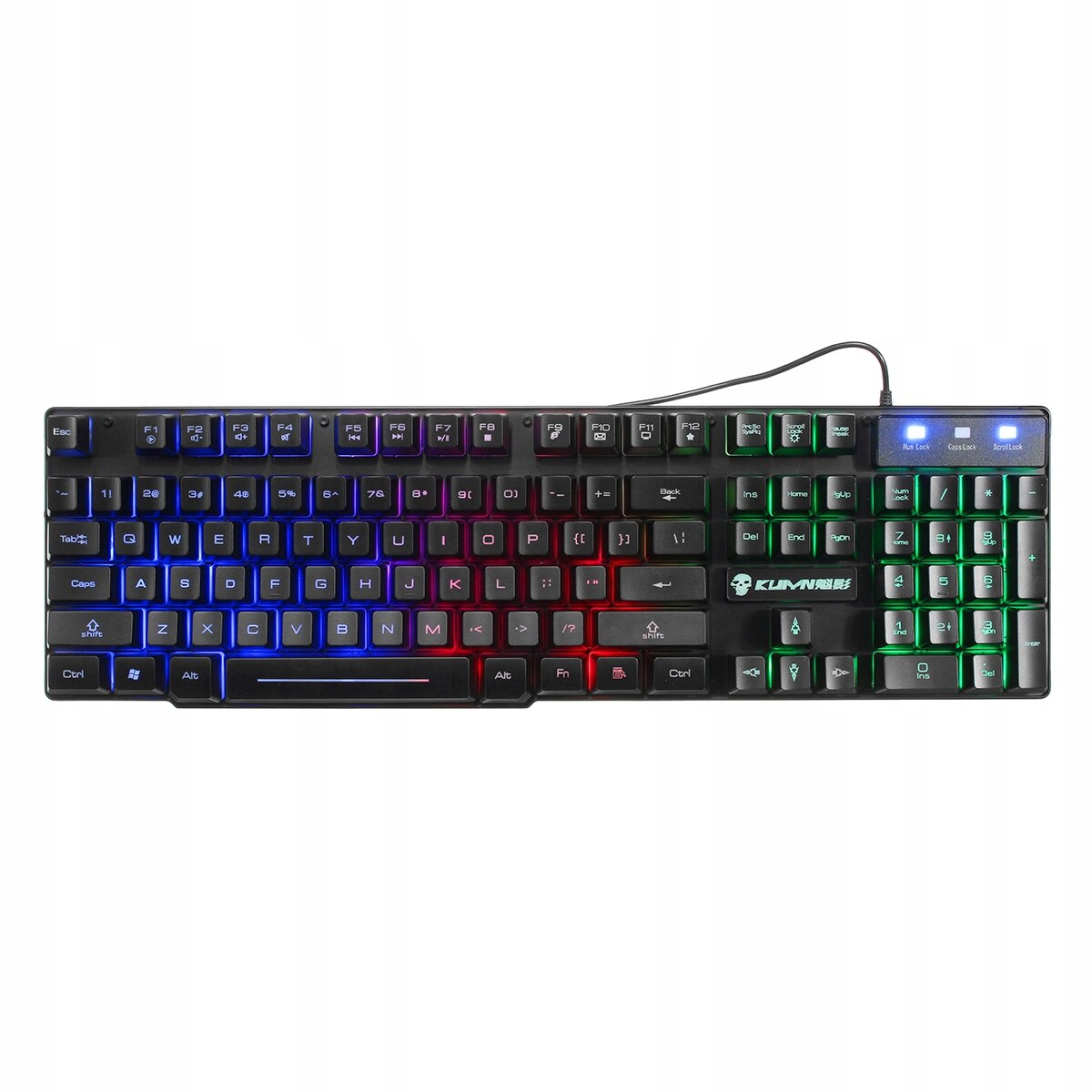 Set tastatura cu mouse si pad, Lumina multicolora LED (RGB), 2400 DPI ...
