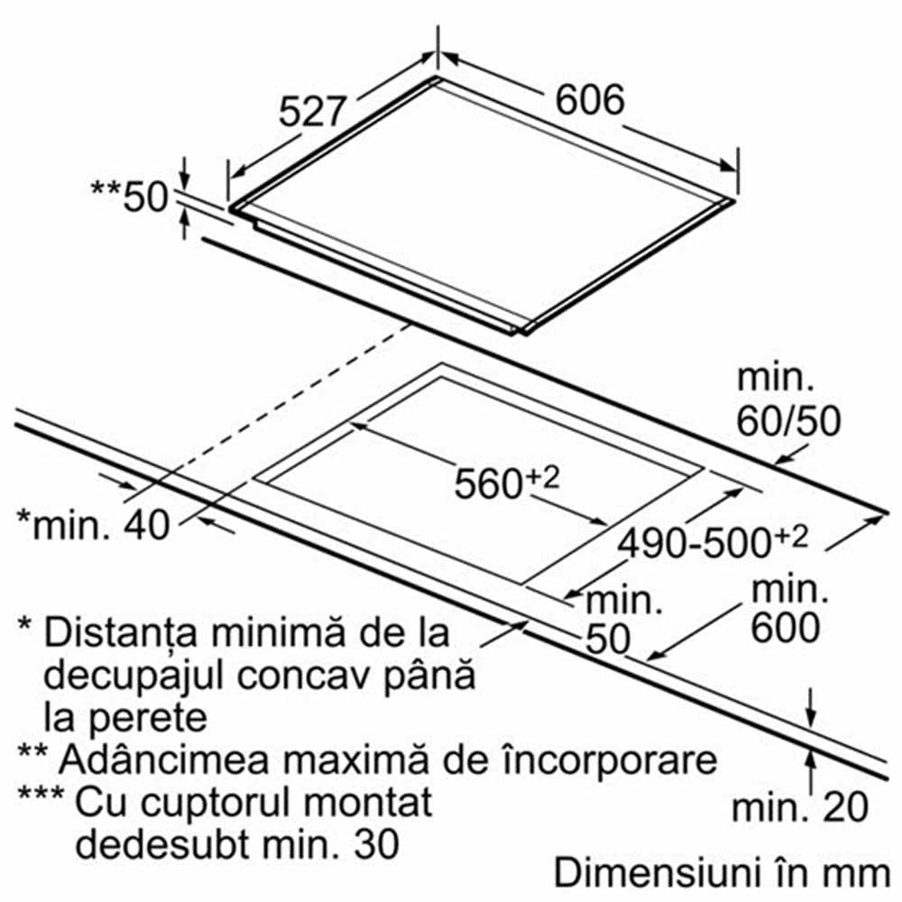 Плот за вграждане Bosch PIB672F17E, Индукция, 4 Нагревателни зони ...