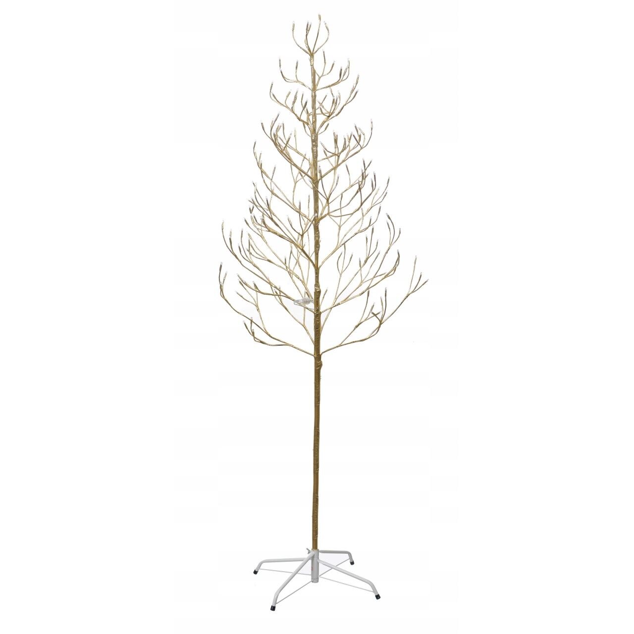Pom decorativ cu lumini, auriu, 180 LED, IP20, 150 cm - eMAG.ro