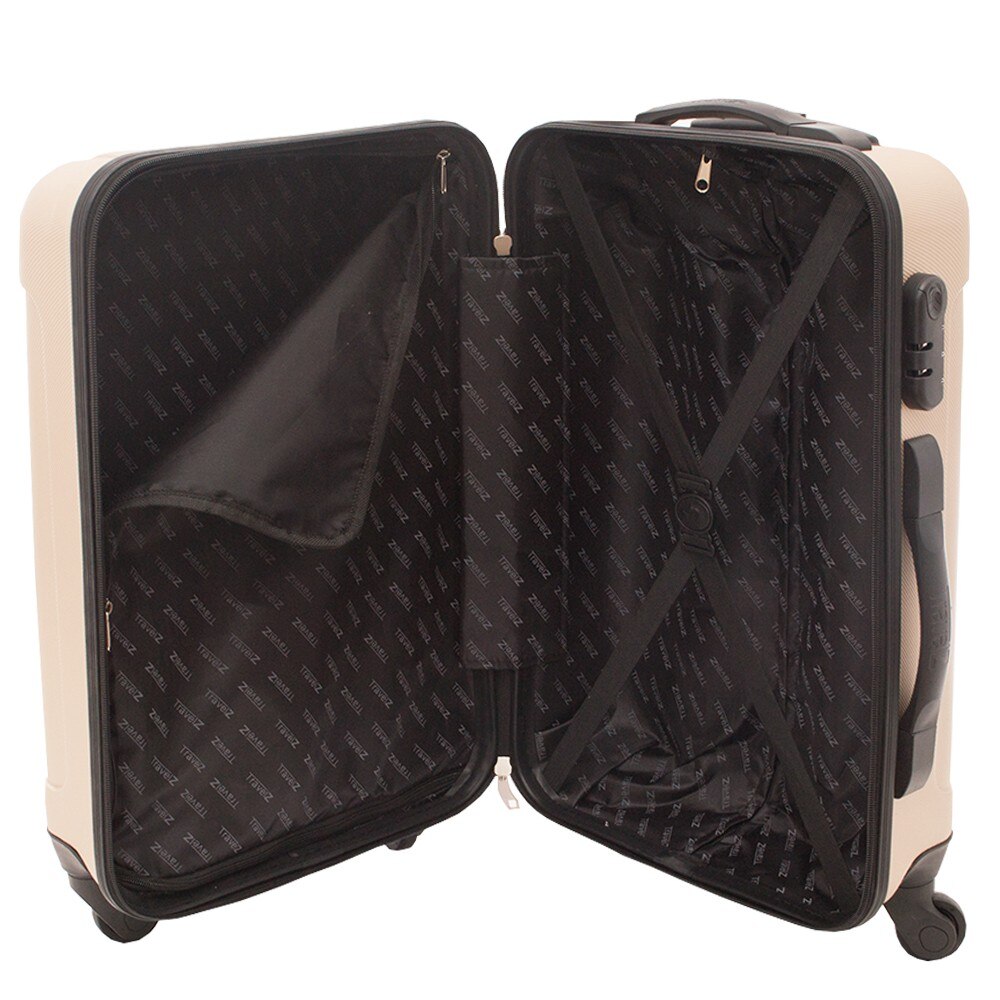 Troler marime mare, Travel Z, crem, 76 x 48 x 29 cm - eMAG.ro