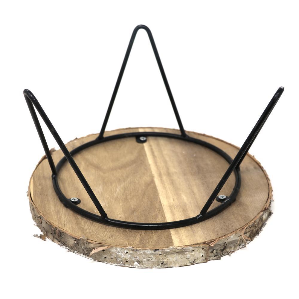 Suport din lemn cu picioruse metalice 23,5 x 13,5 cm - eMAG.ro