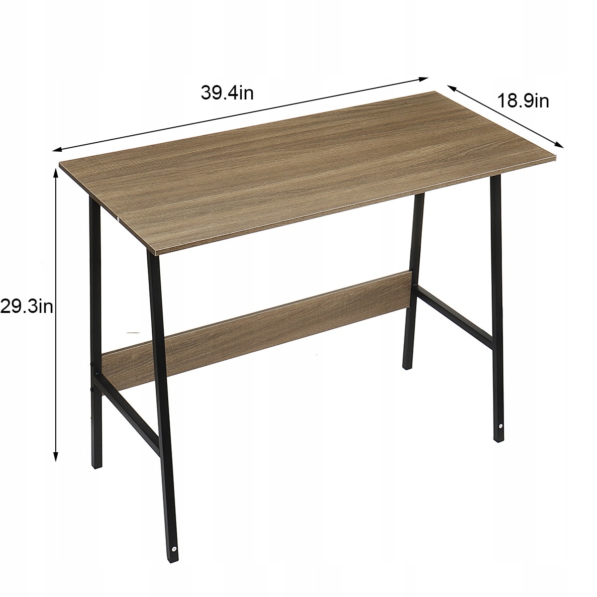 Birou pentru laptop, 101 cm, Lemn/Metal, Maro - eMAG.ro