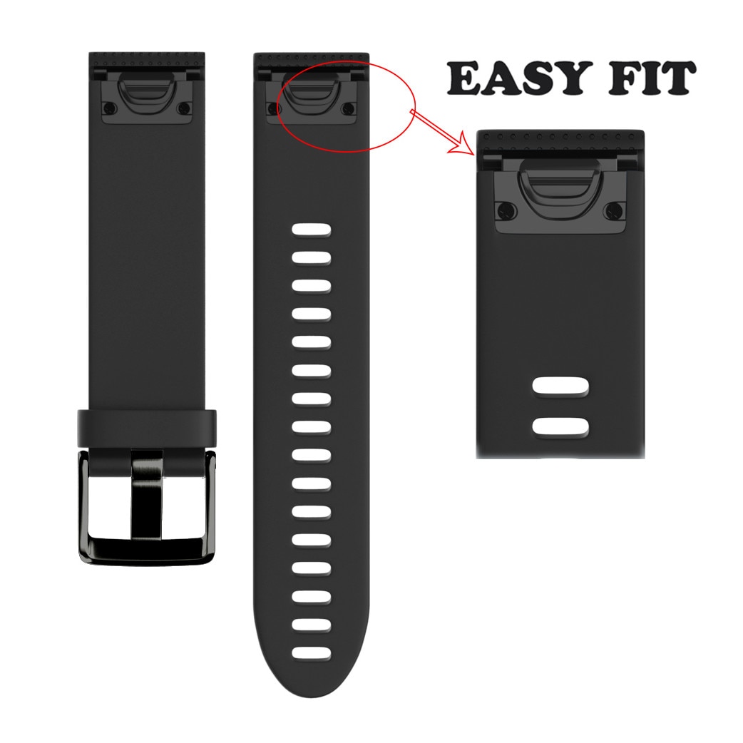 Curea ceas Garmin Fenix5S/Fenix6S, Negru - eMAG.ro
