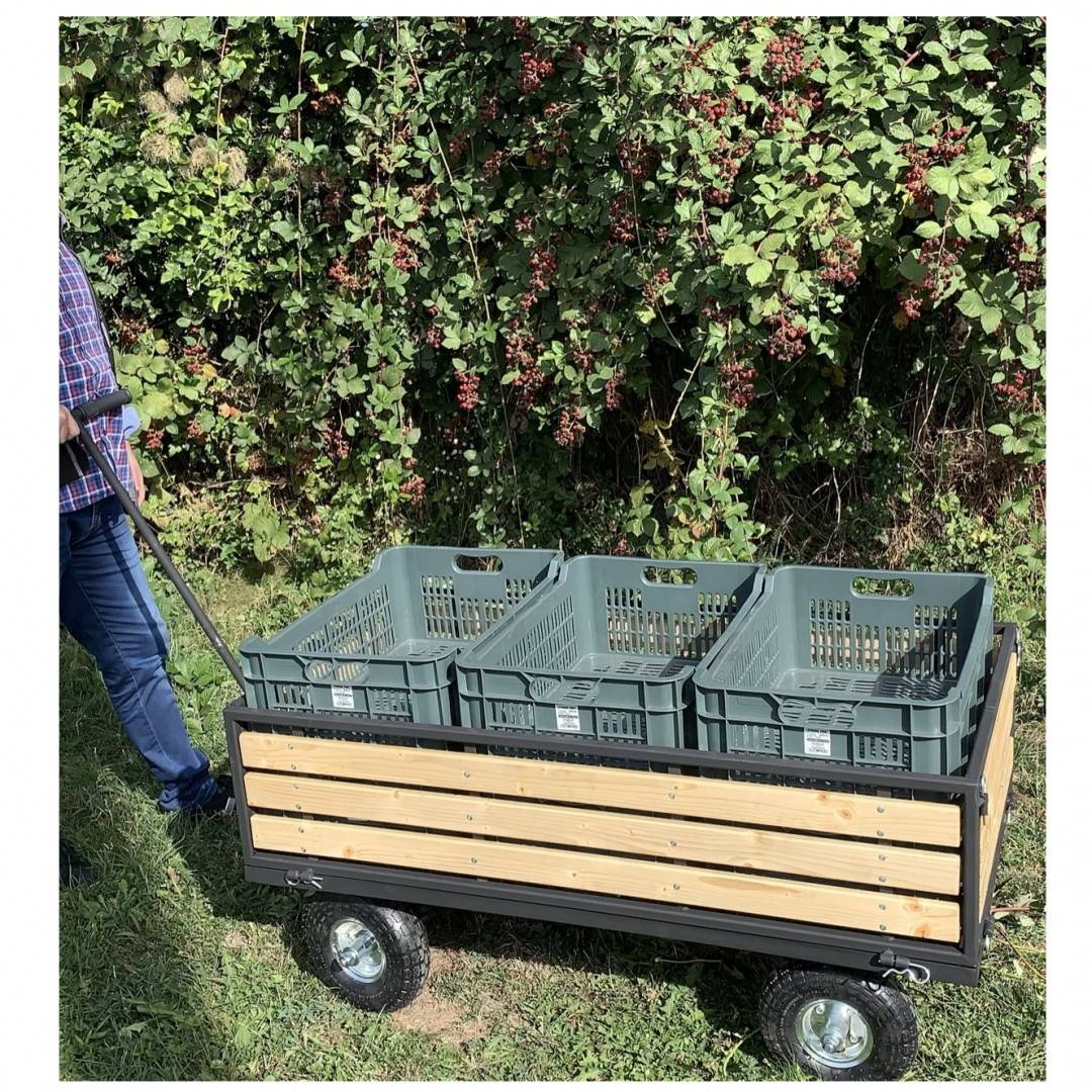 Carucior de gradina Vivatechnix VMD-1012, roti gonflabile, 1380x650 ...