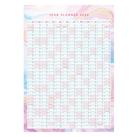 Calendar Planner Anual A2 Marble vertical 2022 romana/engleza - eMAG.ro