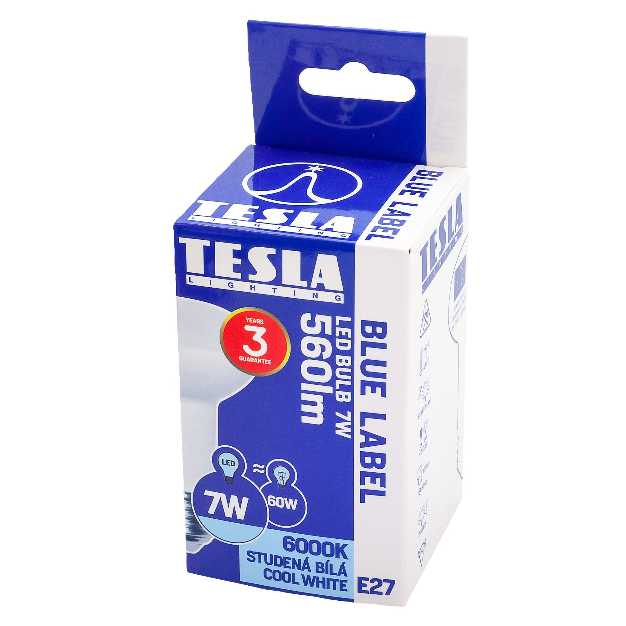 Bec led Tesla Lighting Reflektor R63, 7W, E27, 230V, 560 lm, 25 000h ...