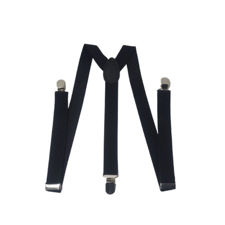 Bretele Negre, unisex, cu inchizatori metalice, 25 mm - eMAG.ro