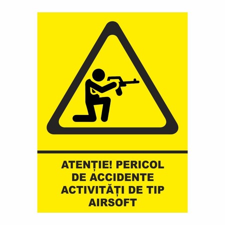 Indicator autocolant - Atentie pericol de accidente activitati de tip ...