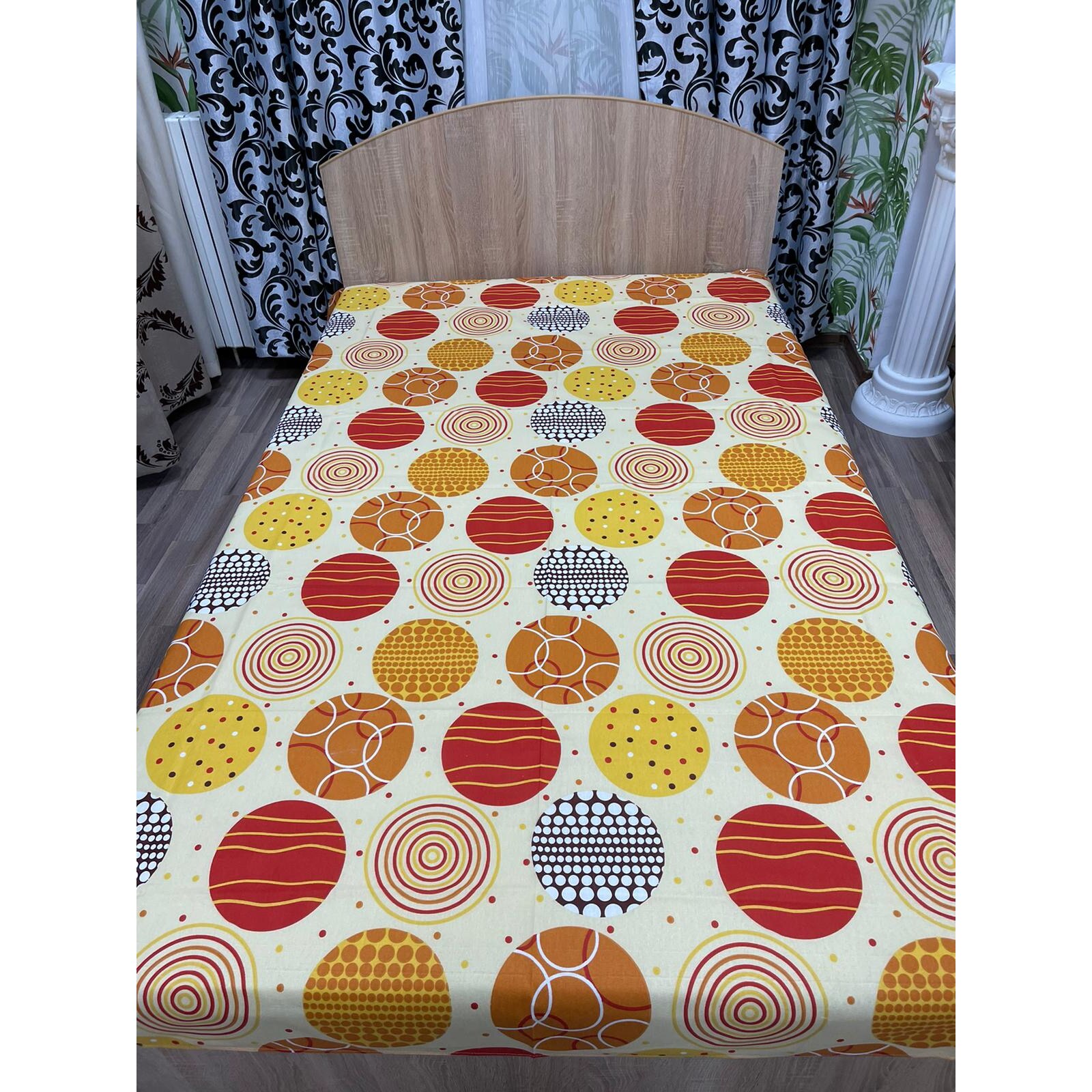 Cearsaf orange/galben 250x215cm pat dublu, pentru saltea mai mare de ...