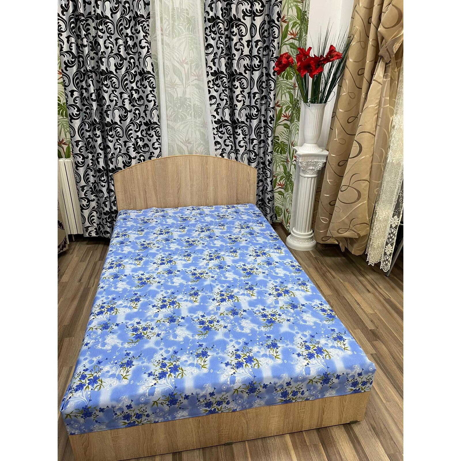 Син чаршаф 250х215см за двойно легло, за матрак над 180см, "Micsunele ...