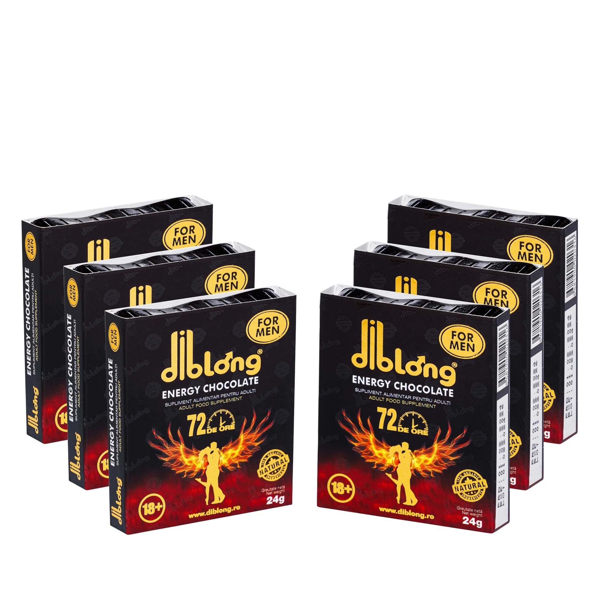 Set 6 afrodisiace tip ciocolata premium concentrat, DIBLONG ENERGY ...