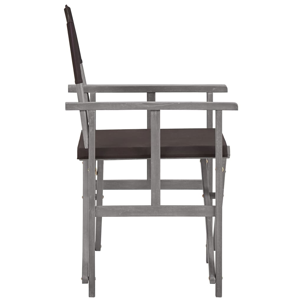 Scaun de exterior, tip scaun regizor, vidaXL, Lemn masiv, 55 x 56 x 88 ...